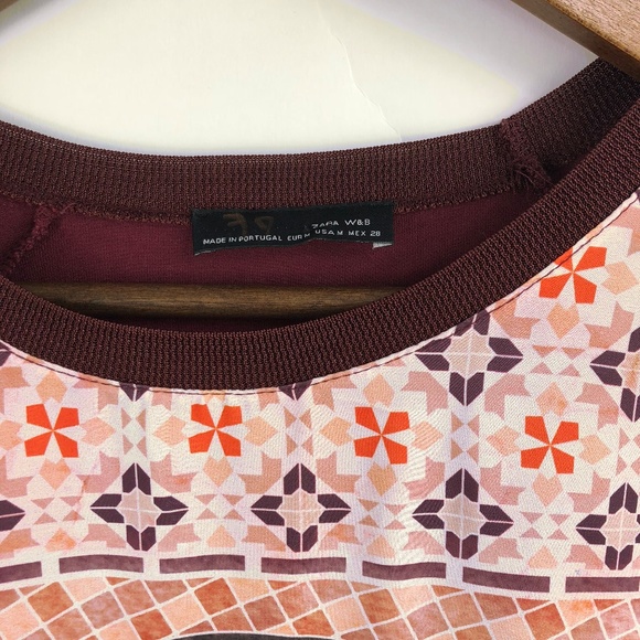 Zara | Tops | Zara Graphic Geometric Mandala Kaleidoscope Tshirt | Poshmark